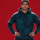 GAP Vintage Soft Mini Arch Logo Hoodie Floral Print Black Emerald ...