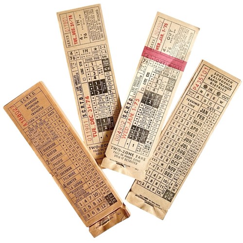4 VTG 70’s Ticket Booklets Southern California Rapid Transit Bus ...