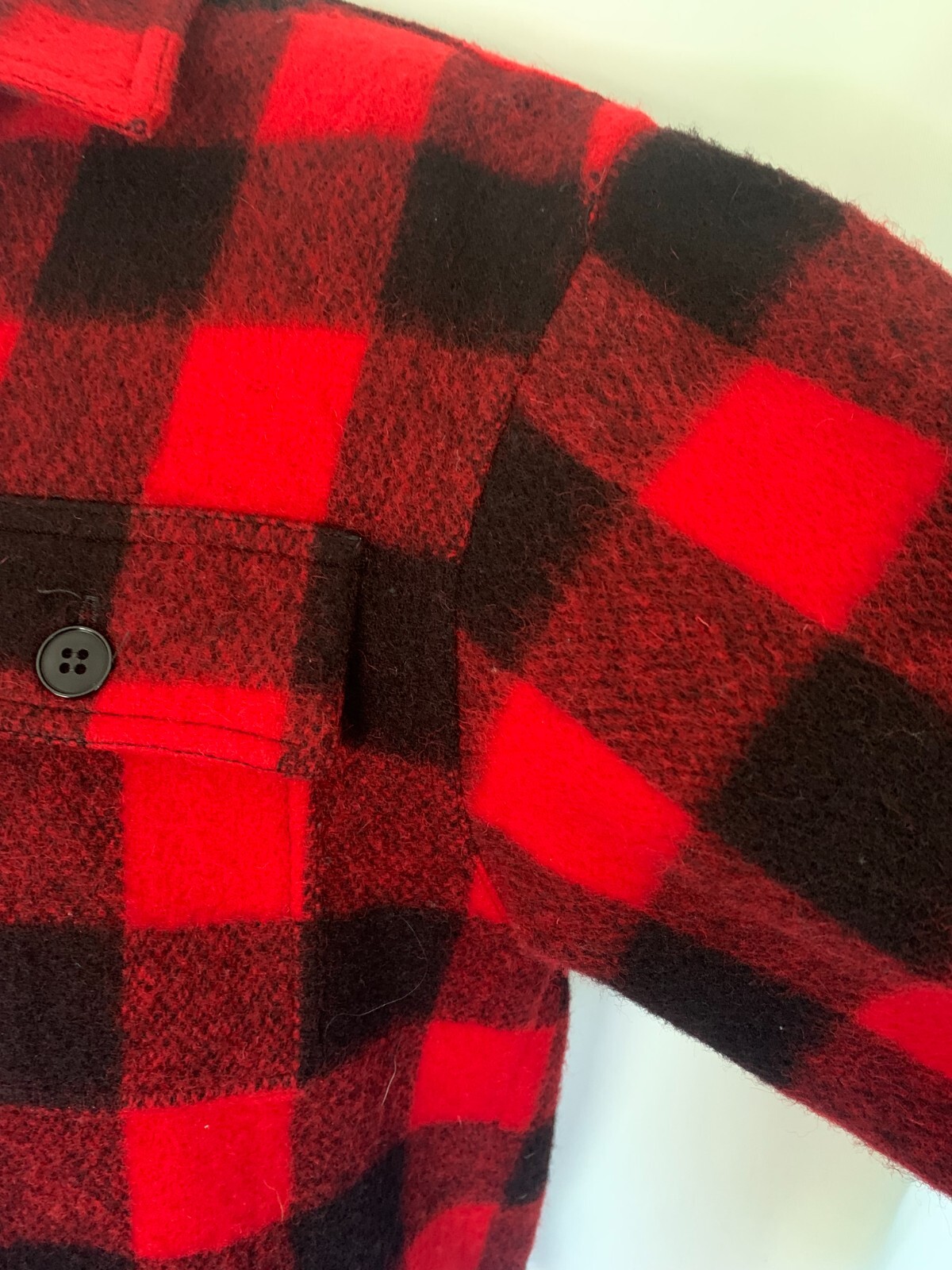 Vintage EMILY Wool Buffalo Check Full Zip Shacket Jac… - Gem