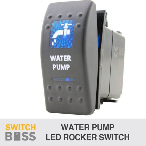 Rocker Switch WATER PUMP - Blue - LED 4x4 Boat Caravan Marine 12v | eBay