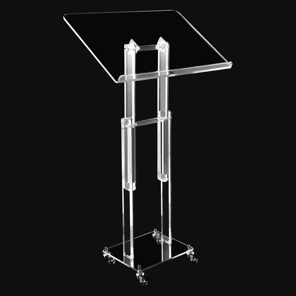 Clear Acrylic Laptop Desk Adjustable Height Computer Table Office ...