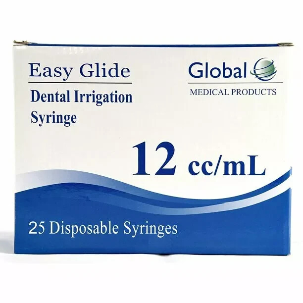 Curved Tip 12cc Oral Irrigation Syringes Disposable Dental Utility ...