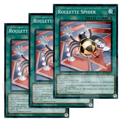 Yugioh - Roulette Spider x 3 - NM - Plus Free Holographic Card | eBay