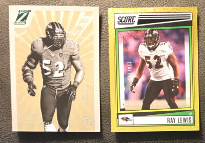 Ray Lewis Score #190 Gold Dots Parallel #216/225 and Zenith Class ...