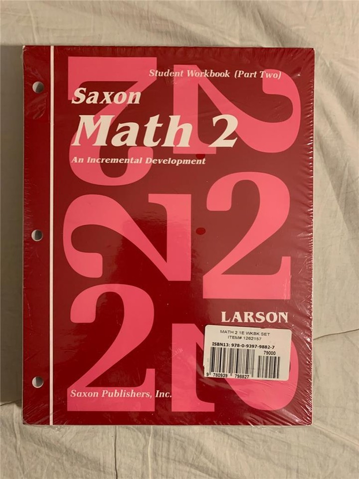Saxon Math 2 An Incremental Development Part One & Two + Cards BRAND ...