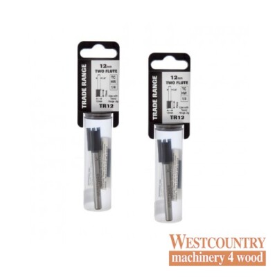 TREND TR12x1/4TC Hinge Jig Router Cutter Two Flute 12 dia x 19 Cut - Ex ...