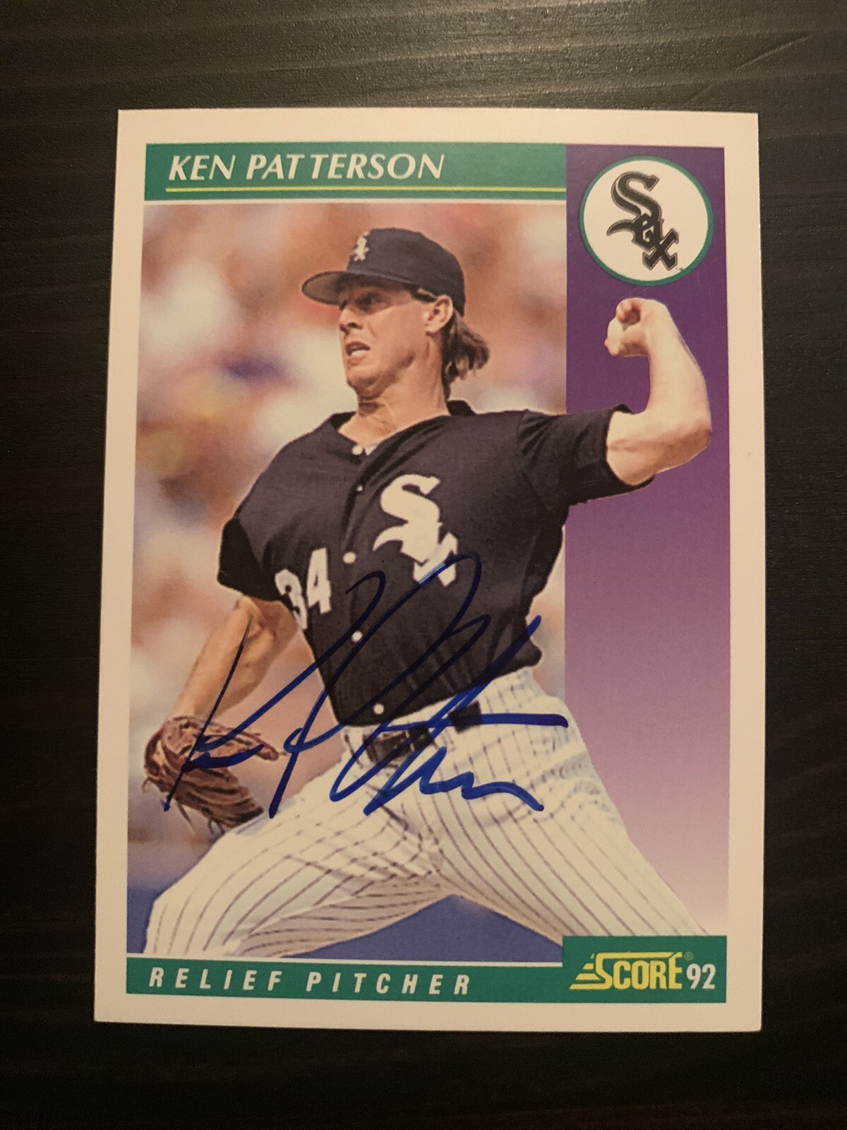 1992 Score #347 Ken Patterson Chicago White Sox Signed Card Autographed ...