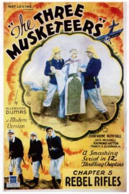 The Three Musketeers Poster Chapter 5 Rebel Rifles 1933 Old Movie Photo ...