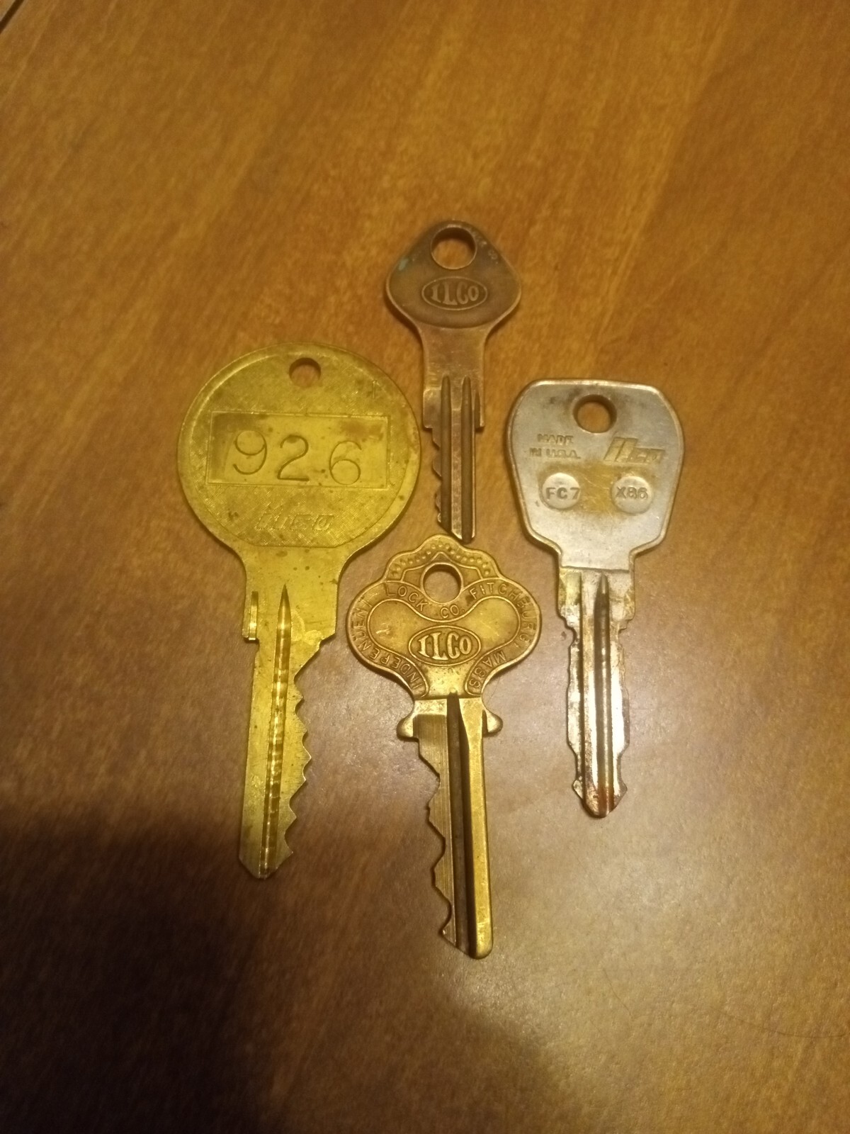 Vintage 1950s Brass "ILCO" Decorative Keys Fitchburg Mass. Lot Of 4 ...