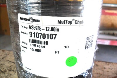 qty 10ft - Rexnord - MatTop Chain 91070107 - AS5935 - 12" NEW CHAIN | eBay