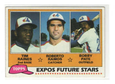 1981 Topps 479 Expos Future Stars Tim Raines MONTREAL Expos Rookie Card ...