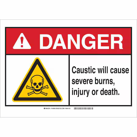 BRADY 144870 Danger Sign, 10 in H, 14 in W, Rectangle, English, 144870 ...
