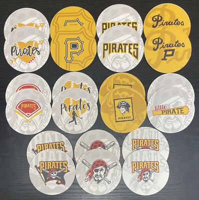 Lot Of 22 Pittsburgh Pirates Baseball 4’’ Round Cardboard Coasters Gift ...