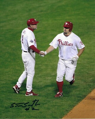 STEVE SMITH Signed Autographed 8" x 10" Baseball Photo Philadelphia ...