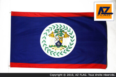 DRAPEAU BELIZE 150x90cm - DRAPEAU BÉLIZIEN 90 x 150 cm - DRAPEAUX ...