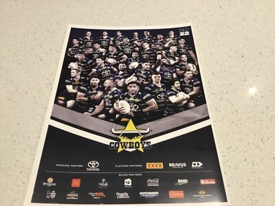 COWBOYS NRL RUGBY TEAM POSTER,NORTH QUEENSLAND,PANTHERS EELS RABBITOHS ...