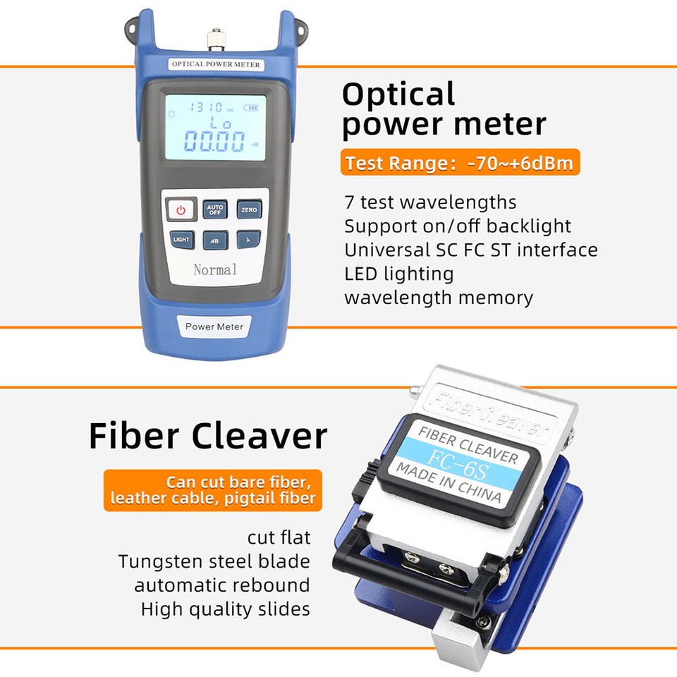 Fiber Optic Tool Kit, FTTH Assembly Optical Fiber Termination Tool Kit ...