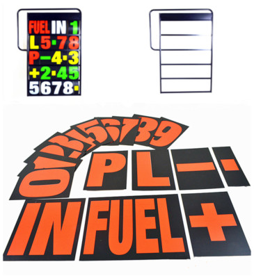 Lightweight Pit Signal Kit Aluminium Number Board & 37PCS Numbers Red ...