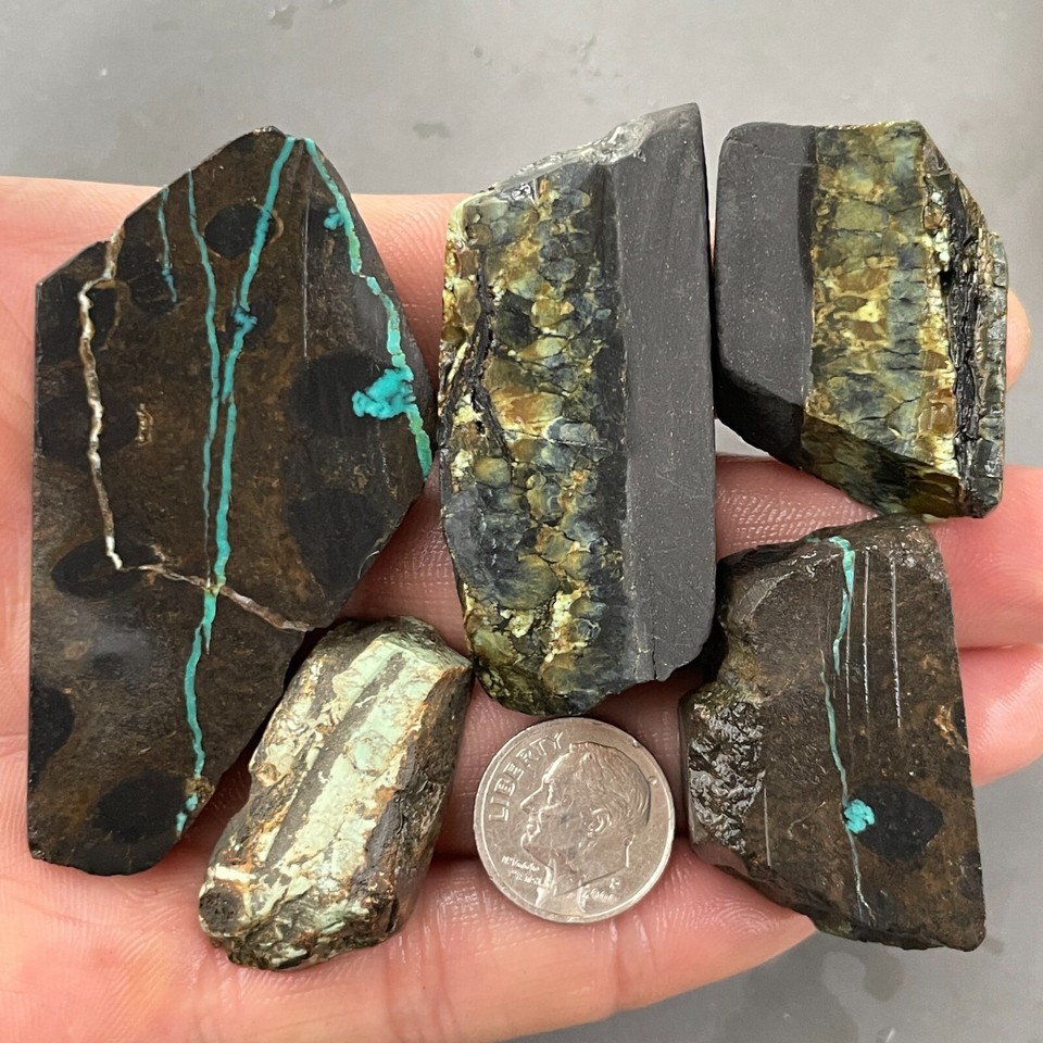 Natural Bamboo Mountain Hubei Turquoise Rough Mineral/Raw Material rock ...