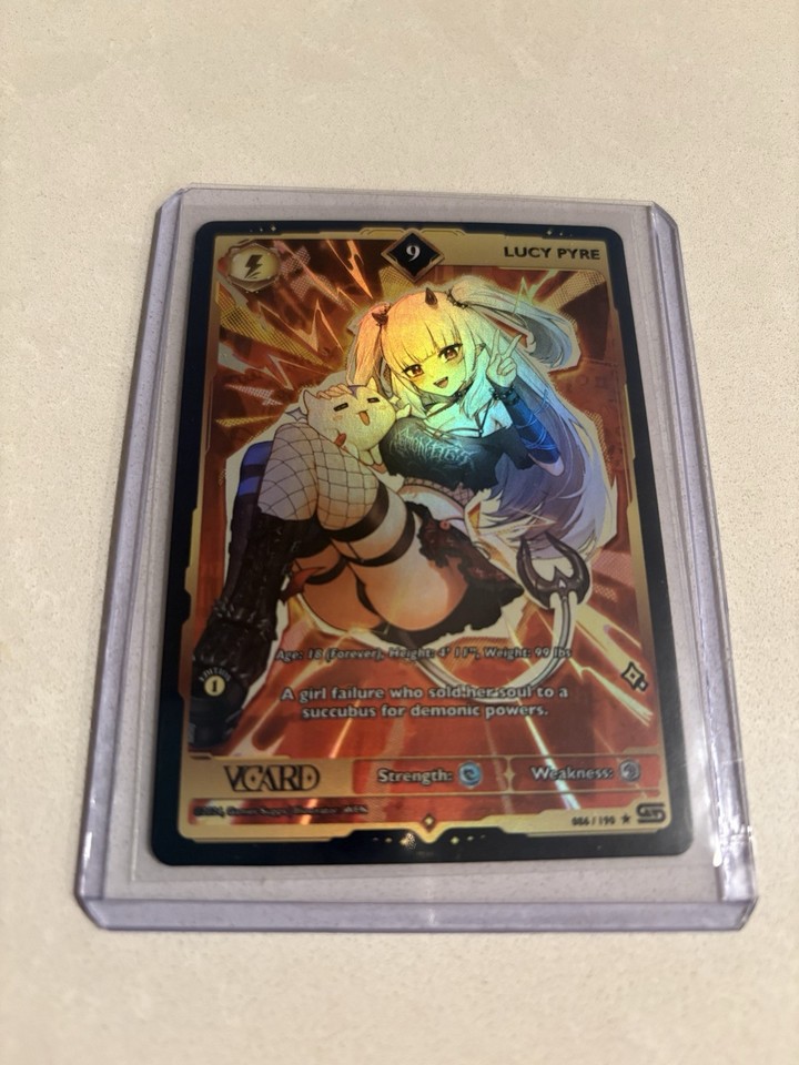 Gamersupps VCARD Rising Stars 1st Ed Holo 9 Vtuber Lucy Pyre | eBay