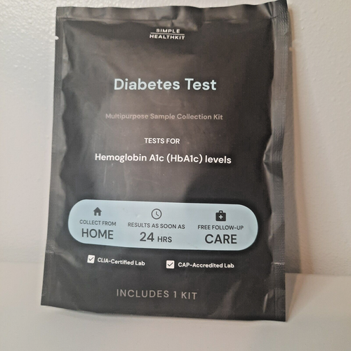 Simple HealthKit At-Home Diabetes Test Kit for Hemoglobin A1c (HbA1c ...