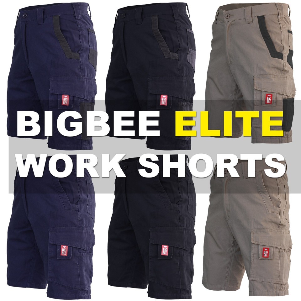 Mens Work Shorts Cotton Cargo Short Pants UPF Multi Side Pockets ...