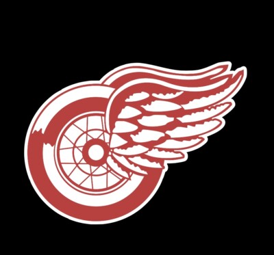 DETROIT RED WINGS Logo Sticker Puck Stickers Car NHL Hockey Decal Ice ...