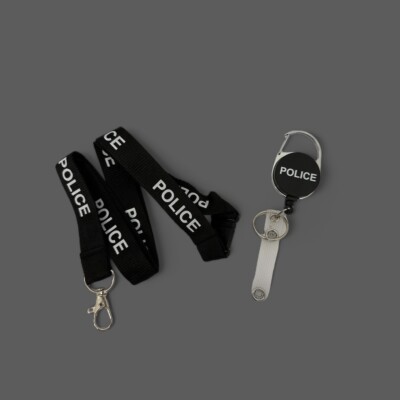 New Police 20mm Lanyard + Yoyo Retractable badge reel With Keyring ...