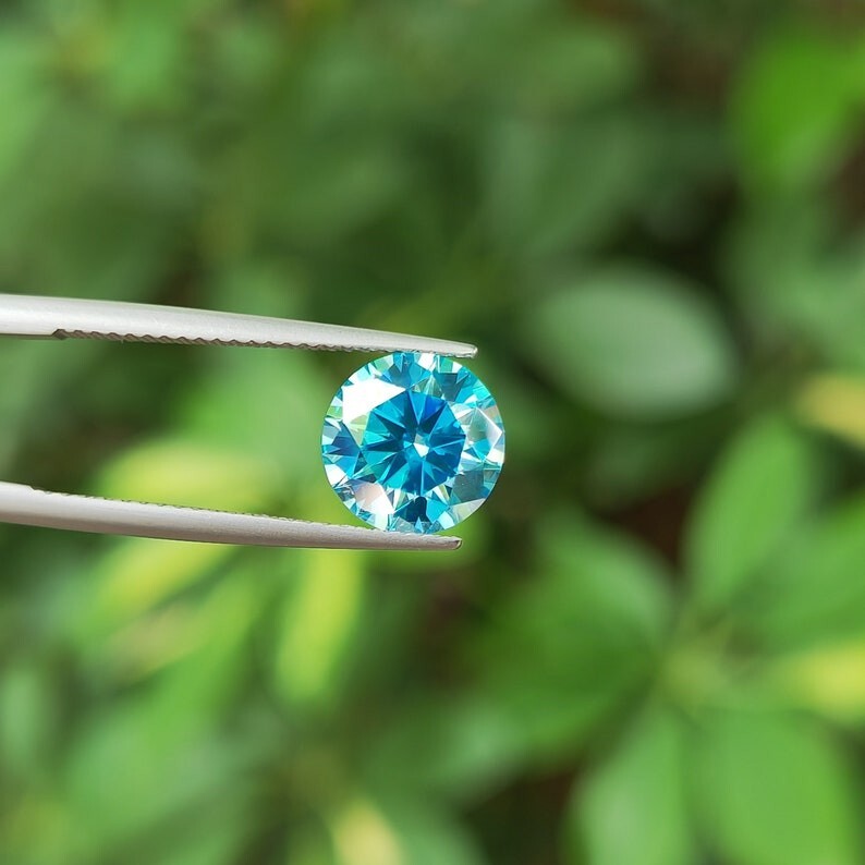 Certified 8crt Natural diamond Blue color round VSS1 Clarity AAA+ | eBay