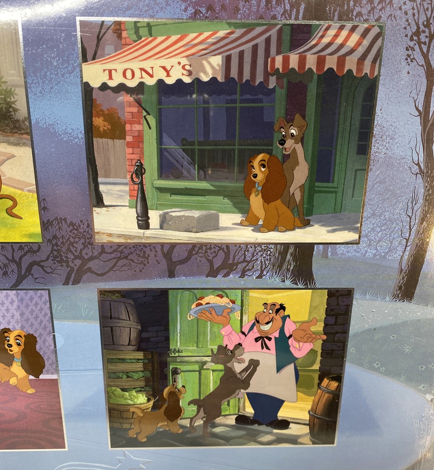 Lady And The Tramp Set of 4 Lithographs Collection The Disney Store ...