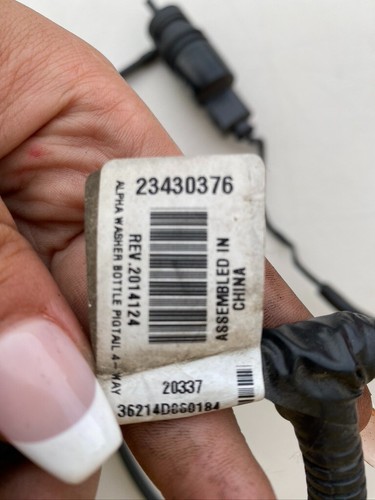 Cadillac Front Windshield Washer Fluid Pump GM 13593730 and Wiring ...