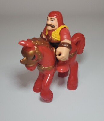 Imaginext Fisher Price Great Adventures Knight w Horse Red w/Gold Armor ...