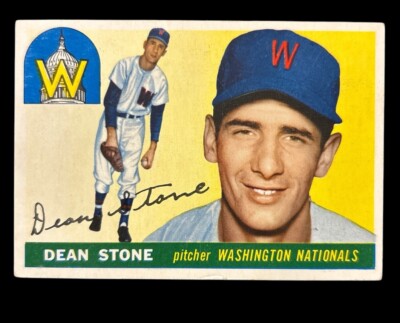 1955 Topps Baseball Card DEAN STONE #60 EX-EXMT Range BV $20 JB | eBay
