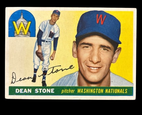 1955 Topps Baseball Card DEAN STONE #60 EX-EXMT Range BV $20 JB | eBay
