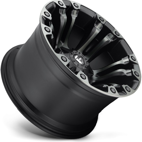 (Set-4) Fuel D851 Vapor 20x9 5x5.5"/5x150 +1mm Black/Gray Wheels Rims ...