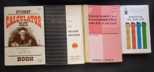 VNTG Lot of 4 TPB Books Concerning Slide Rules & Trig Tables W28 L01 | eBay