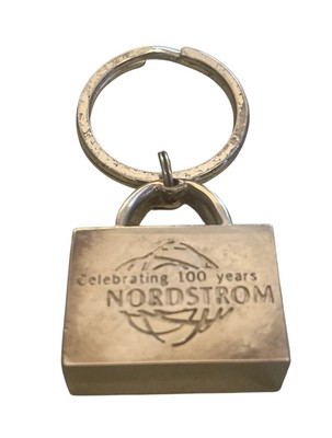 Vintage Nordstrom Celebrating 100 Years Silver Key Chain Ring Shopping ...