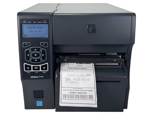 Zebra ZT420 Industrial 6" Wide Thermal Label Printer 300 dpi Cutter LAN ...