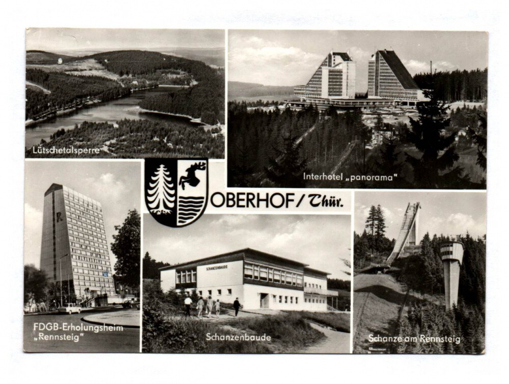 Ak Oberhof Thuringia Rennsteig Lütschetalsperre Interhotel Panorama ...
