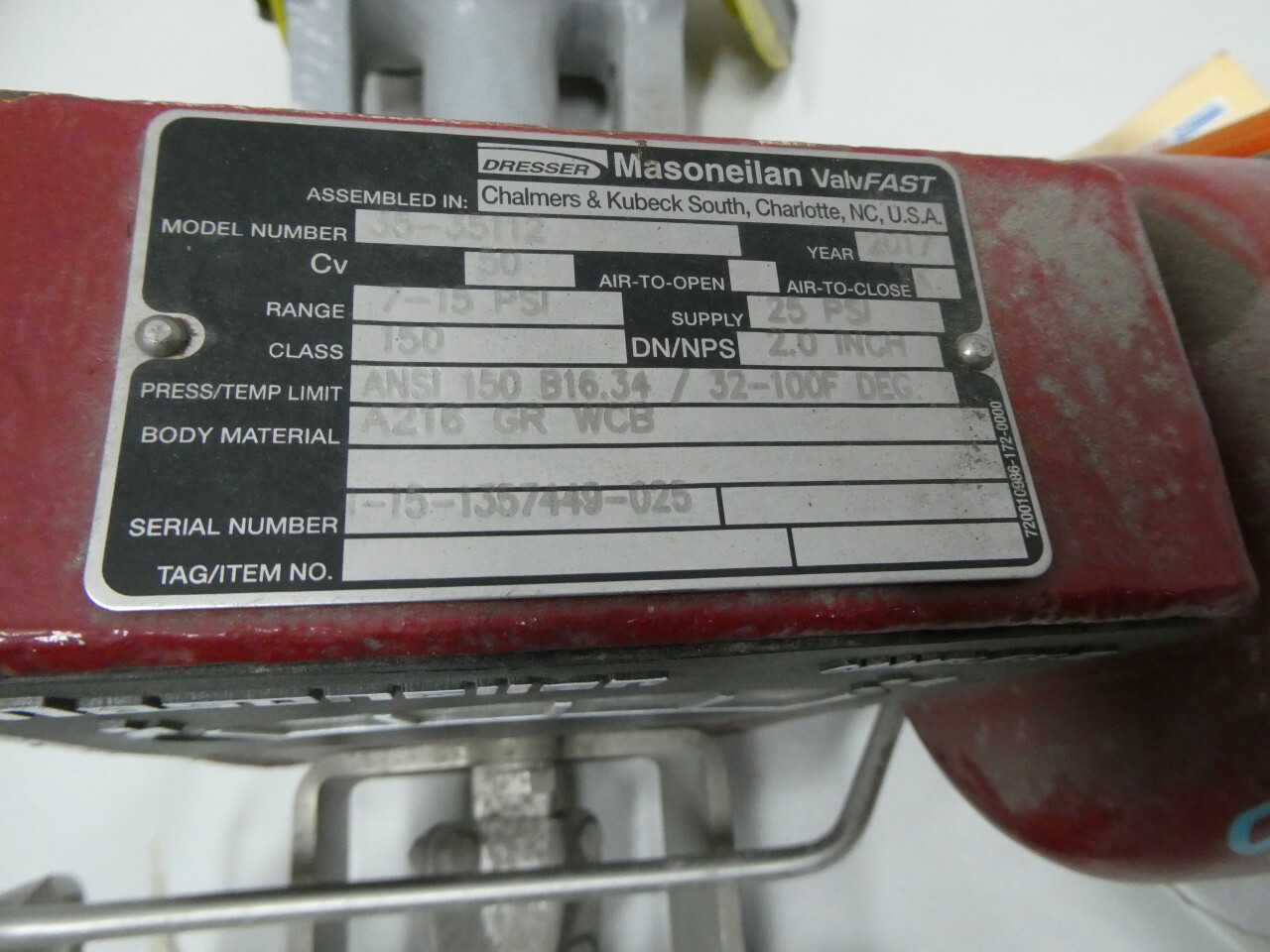 Masoneilan 35-35112 V100 Pneumatic Steel Control Valve 150 2in | eBay