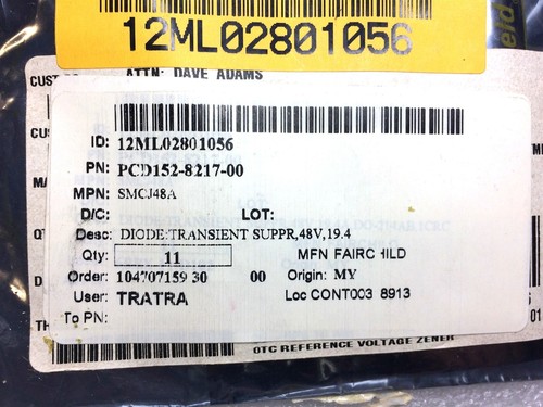 SMCJ48A MICROSEMI TVS DIODE 48V 77.4V SMC 11 PIECES | eBay