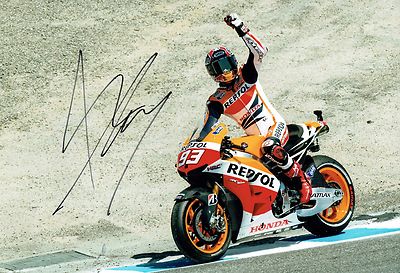 Marc MARQUEZ MOTOGP Silverstone SIGNED 12x8 Photo C AFTAL COA Autograph ...