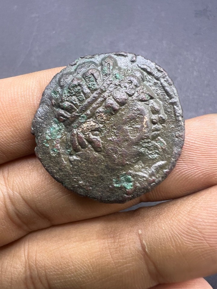 Genuine Rare Ancient Old Greco Bactrian Good Condition Coin From ...