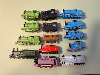 Lot of 14 Miniature Thomas Trains And One Pull Back Engine | eBay