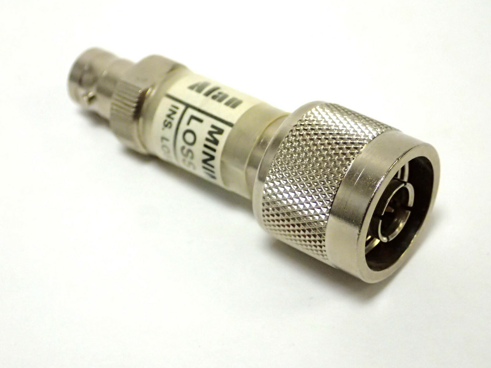 ALAN 1050 MINIMUM LOSS PAD INS. LOSS 5.7, 50 OHM N MALE 75 OHM BNC ...