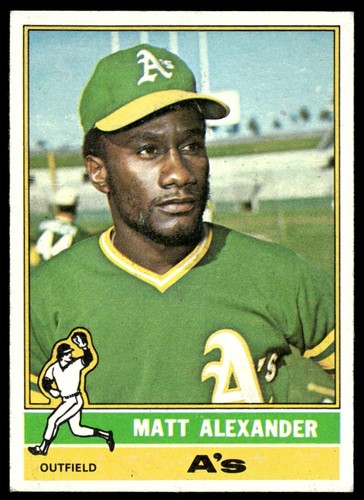 1976 Topps Matt Alexander Rookie Oakland Athletics #382 | eBay