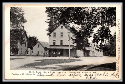 Post Card Maine H.H. Boodys Company Store & Post Office - N. Windham ...