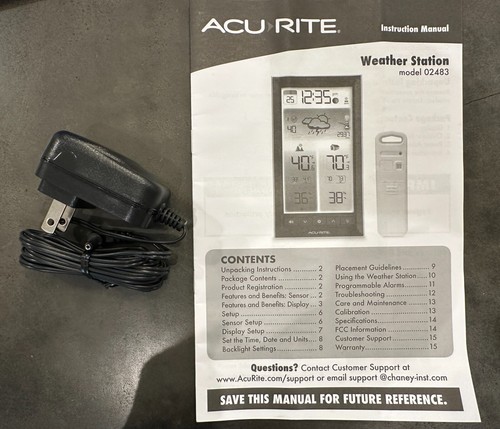 AC Wall Power Adapter for: Acurite #02483 Weather Station Monitor ...
