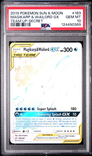 Magikarp & Wailord GX - 183/181 - Secret Rare - Team Up - Pokemon Card ...