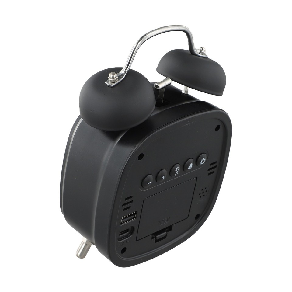 4 Inch LED Twin Bell Alarm Clock for Effective Up at For Home or Office ...